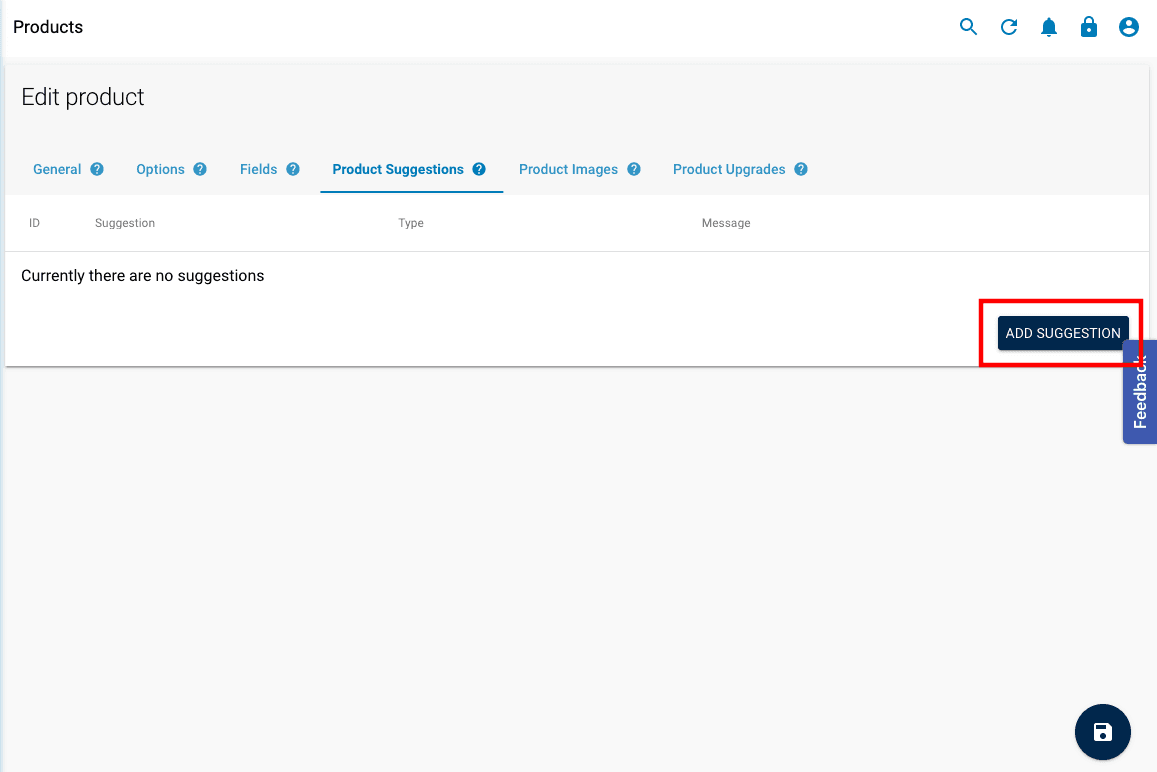 ApiHawk - How to configure Product suggestions for a specific product?