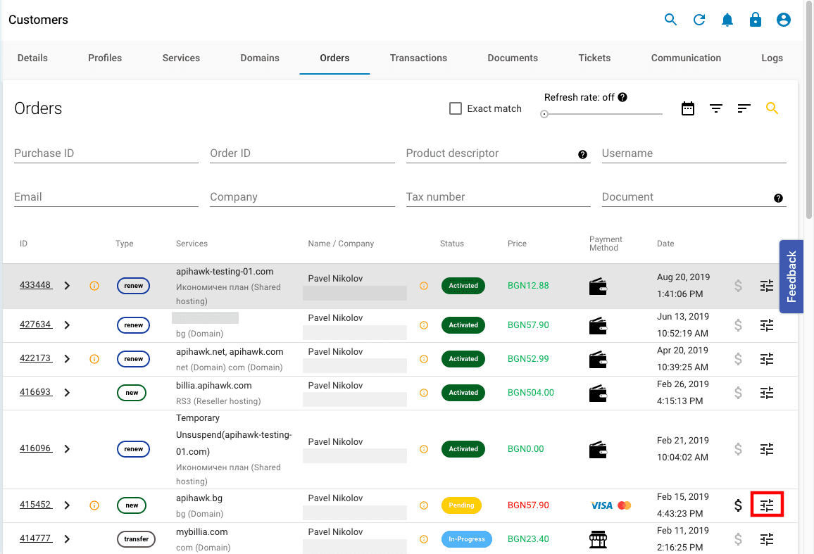 ApiHawk - How to modify an order's status?