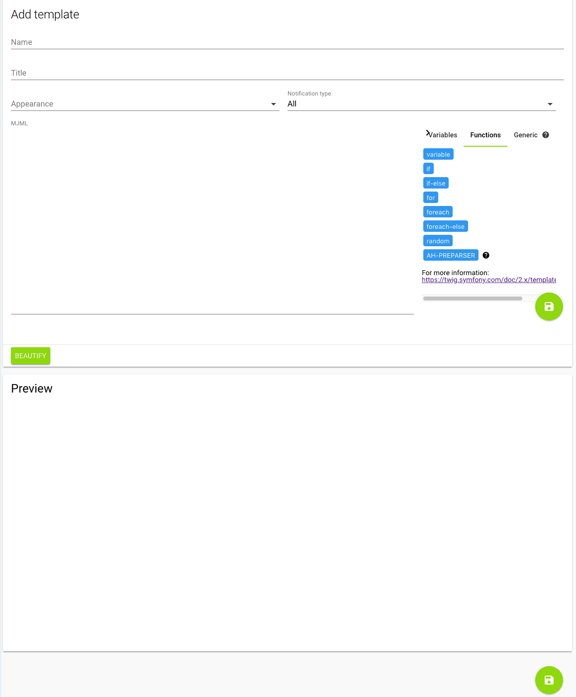 ApiHawk - How to create a new Document Template?